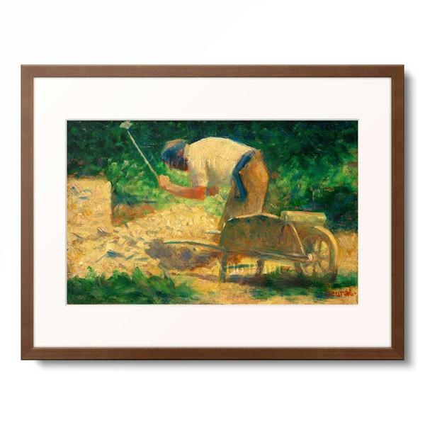 Seurat, Georges. 1859-1891."Casseur de pierres a la brouette, Le Raincy" (Steinklopfer mit Schubkarre, Le Raincy), 1882....