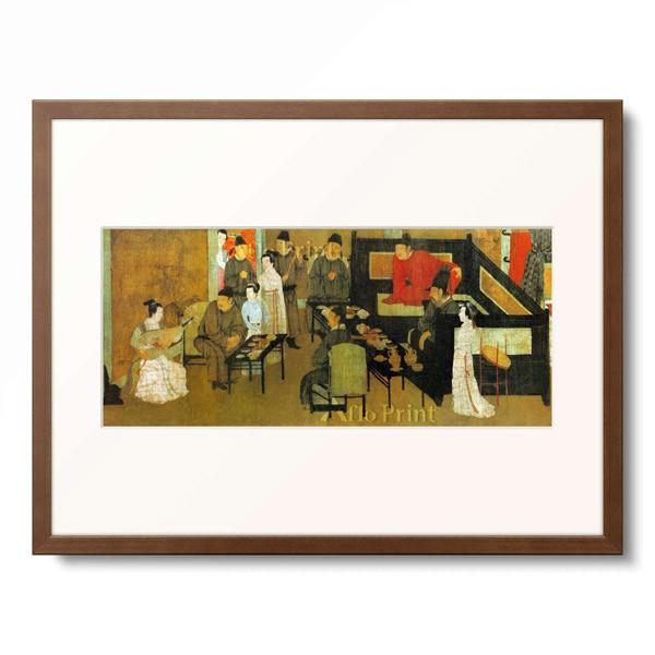 The Night Revels of Han Xizai' is a painted scroll depicting Han Xizai, a minister of the Southern Tang Emperor Li Yu (9...