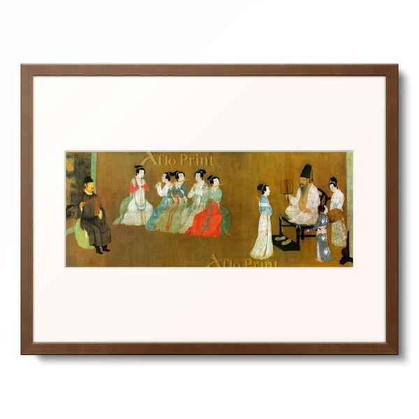 The Night Revels of Han Xizai' is a painted scroll depicting Han Xizai, a minister of the Southern Tang Emperor Li Yu (9...