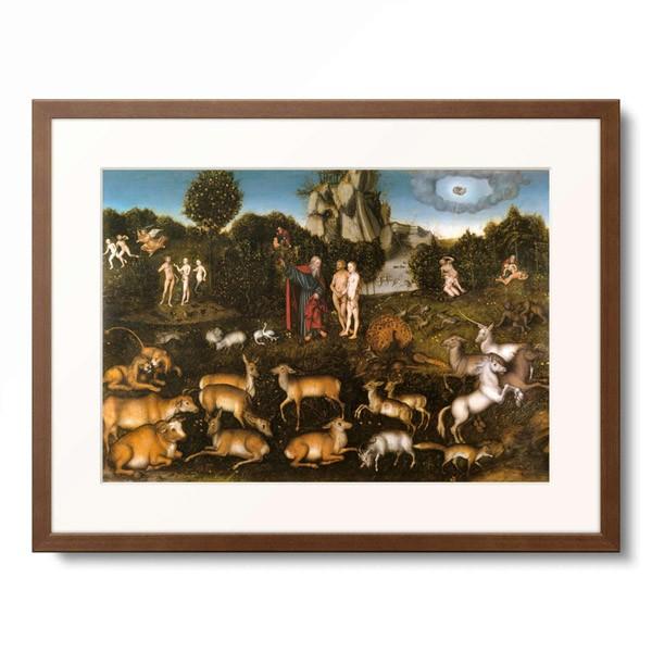 Cranach, Lucas the Elder 1472-1553."Paradise", 1530.(Creation of Adam and Eve, God forbids the eating of the apple, Temp...