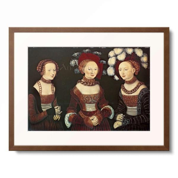 Cranach, Lucas the Elder,1472-1553,German painter."Die Prinzessinnen Sibylla, Emilia und Sidonia von Sachsen" (Sidonie o...