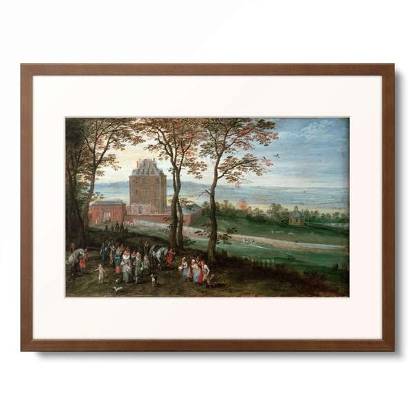 Brueghel the Elder, Jan, 1568-1625."Archduke Albrecht and Isabella in front of Mariemont Castle," 1611.(Albrecht VII, th...