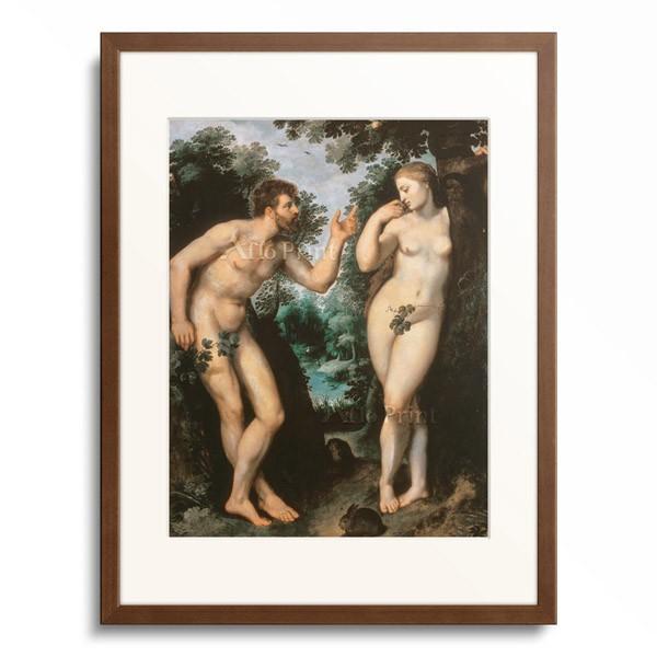 Rubens, Peter Paul 1577-1640."Adam and Eve under the Tree of Knowledge", early work.(After Marcantonio Raimondi's engrav...