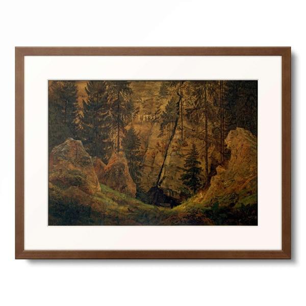 Friedrich, Caspar David 1774-1840."Rock valley (The tomb of Arminius) ",c. 1813/14.Oil on canvas, 49.5 × 70.5cm.Bremen, ...