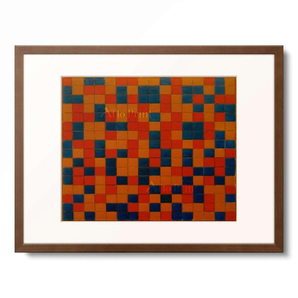 Mondrian, Piet 1872-1944."Composition with bars 8, Chessboard with dark colours", 1919.Oil on canvas, 84 × 102 cm.The Ha...