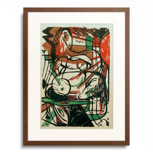 Marc, Franz 1880-1916."Geburt der Pferde" (Birth of the horse), 1913.Coloured woodcut, 21.5 × 14.5 cm.Ulm, Ulmer Museum.