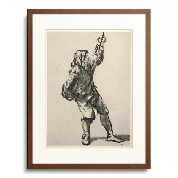 オランダの画家ジャンル:  バロックRembrandt, Harmenszoon van Rijn. 1606-1669."Study of a young man pulling a rope",c. 1645.Pen and brush...