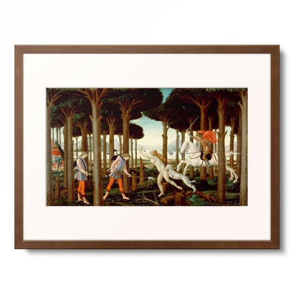 Botticelli, Sandro, 1445-1510, a. workshop."The story of Nastagio degli Honesti I", 1483. (Horseman Ivo appears to Nasta...