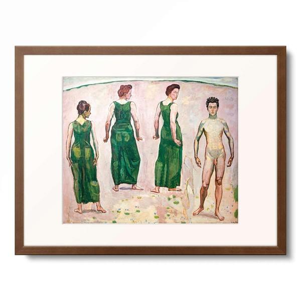Hodler, Ferdinand 1853-1918."Jungling vom Weibe bewundert II" (Youth Admired by Women II), c. 1904.Oil on canvas, 206 × ...