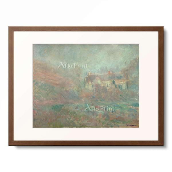 フランスの画家ジャンル: 印象派 Monet, Claude 1840-1926."Maisons a Falaise, brouillard" (Houses in Falaise in the fog),Oil on canvas, 7...