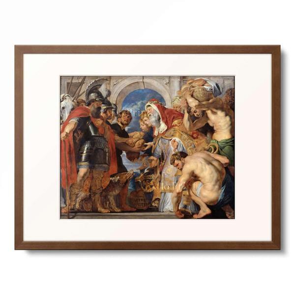 Rubens, Peter Paul 1577-1640."The meeting between Abraham and Melchizedek", c. 1616/17.(Genesis 14,17-20).Oil on wood, t...