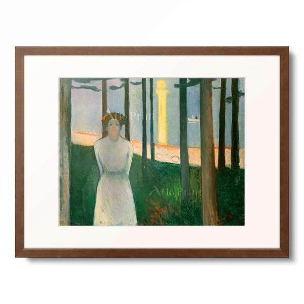 ノルウェーの画家ジャンル: 象徴主義　表現主義Munch, Edvard1863-1944,Norwegian painter."The voice (Summer night), 1893.Oil on canvas, 87.9 x 10...