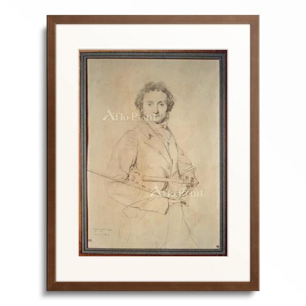 Paganini, Niccolo Italian violinist and composer Genoa 27.10.1782 - Nice 27.5.1840.Portrait.Drawing, Rome 1819, by Jean-...