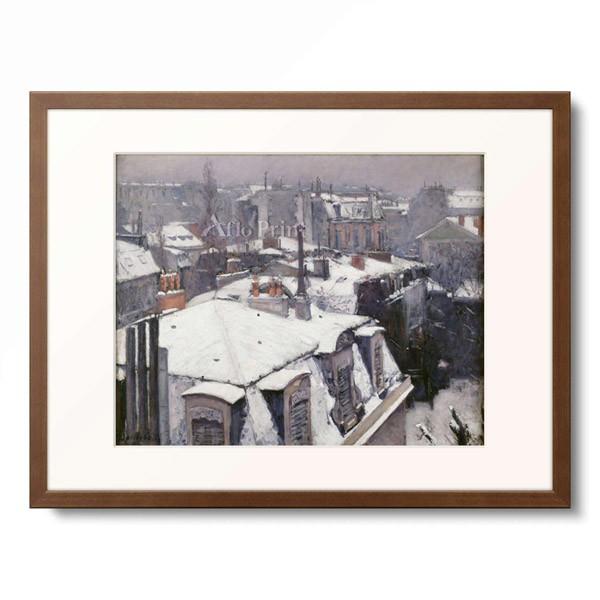 Caillebotte, Gustave. 1848-1894."Vue de toits (Effet de neige), dit Toits sous la neige" (Rooftops in the snow), 1878.Oi...