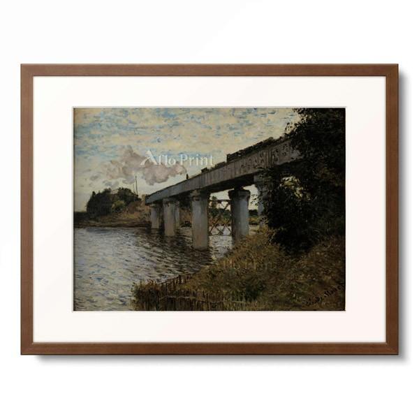 フランスの画家ジャンル: 印象派 Monet, Claude 1840-1926."Le Pont du chemin de fer-Argenteuil"(Railway Bridge at Argenteuil), c. 1873.Oi...