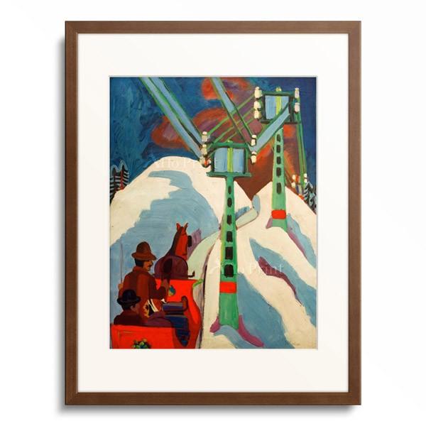Kirchner, Ernst Ludwig 1880-1938."Schlittenfahrt" (Sledging), 1922.Oil on canvas, 100 × 75cm.On loan from a private coll...