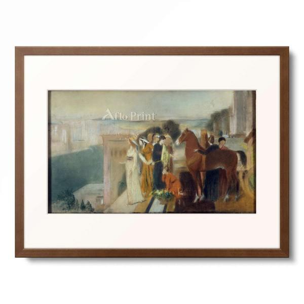 Semiramis, legendary Queen of Assyria.- "Semiramis construisant Babylone"(Semiramis building Babylon).Pastel, pre 1861, ...