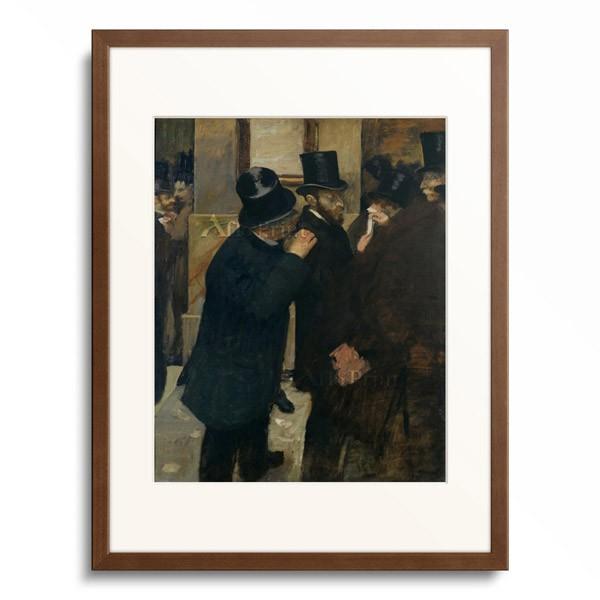 Degas, Edgar 1834-1917."Portraits-la Bourse" (The financier Ernest May, 1845-1925, at the Paris Stock Exchange), c. 1878...