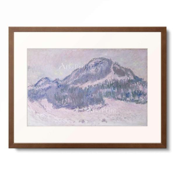 フランスの画家ジャンル: 印象派 Monet, Claude, 1840-1926."Le Mont Kolsaas en Norvege (Mont Kolsaas, reflets roses)-(Mount Kolsaas in No...