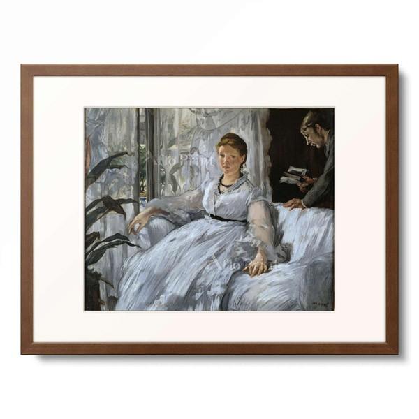 Manet, Edouard 1832-1883."La lecture" (Reading, Mme Edouard Manet, 1830-1906, and her son Leon Koella-Leenhoff, 1852-192...