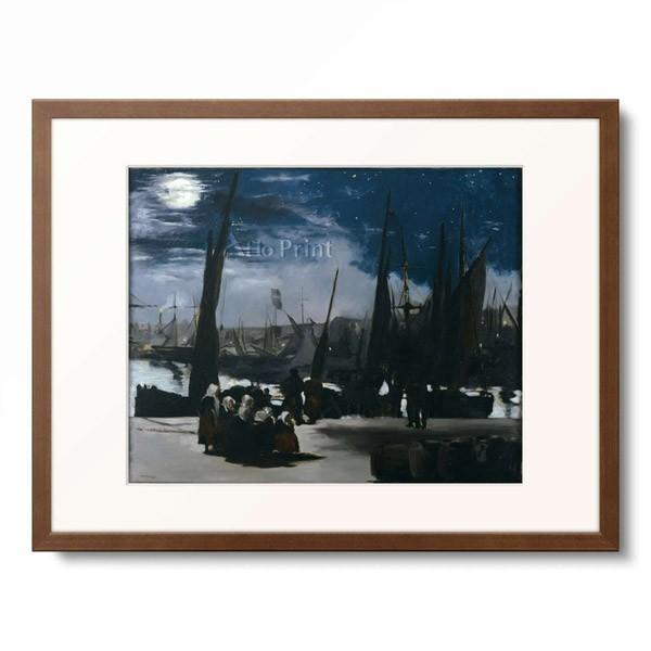 Manet, Edouard 1832-1883."Clair de lune sur le port de Boulogne"(The port of Boulogne in moonlight), 1869.Oil on canvas,...
