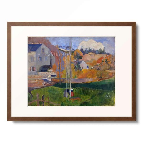 フランスの画家 ジャンル:  ポスト印象派Gauguin, Paul. 1848-1903."Paysage de Bretagne. Le moulin David"(Breton landscape. The David mill), ...