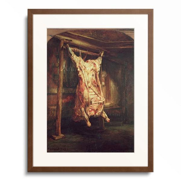 オランダの画家ジャンル:  バロックRembrandt, Harmensz van Rijn. 1606-1669."Slaughtered oxen", 1655.Oil on wood, 94 × 67cm.M.I. 169Paris,...