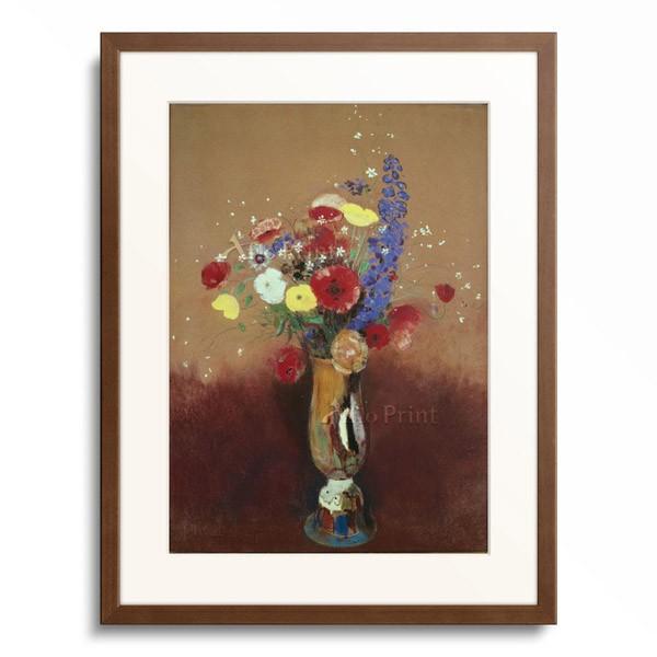 Redon, Odilon.French artist, 1840-1916."Bouquet de fleurs des champs dans un vase-long col" (Wildflowers in Tall Vase), ...