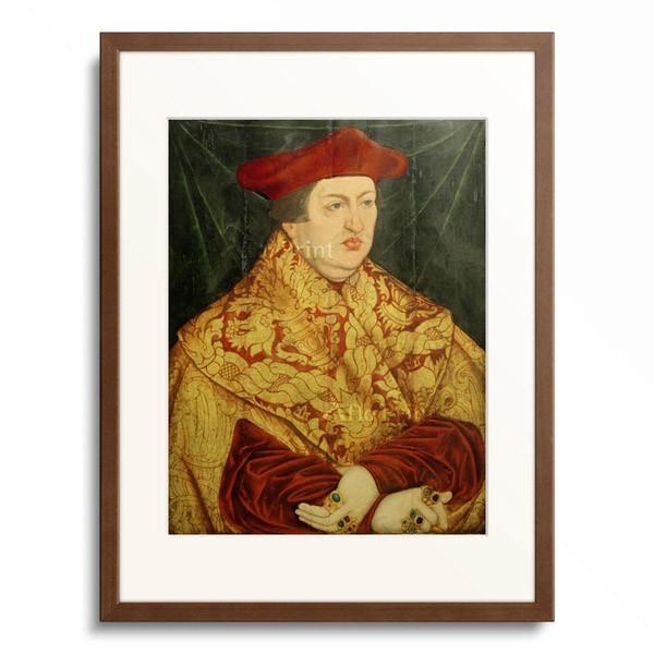 Albrecht of Brandenburg, Archbishop, Elector of Mainz.28.6.1490 - Mainz, 24.9.1545.Portrait.Painting, undated, by Lucas ...