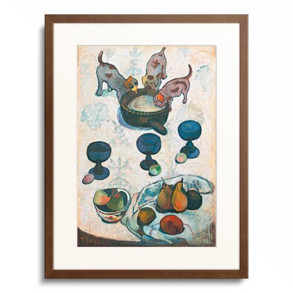 フランスの画家 ジャンル:  ポスト印象派Gauguin, Paul1848-1903,French painter."Nature morte avec trois petits chiens" (Still life with litt...