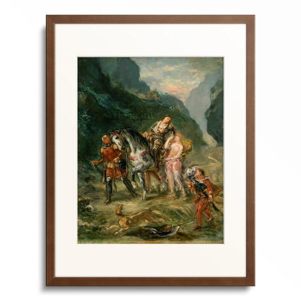 Eugene Delacroix, 1798-1863."Angelica and the wounded Medoro", circa 1860.(Ariost, The Raging Roland (Orlando furioso).O...