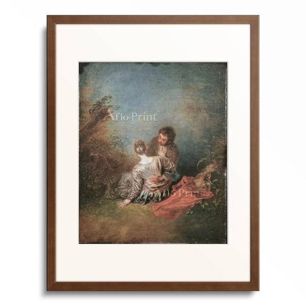 Watteau, Antoine 1684-1721."The faux pas", 1717.Oil on canvas, 40 × 31.5cm.M.I. 1127.Paris, Musee du Louvre.