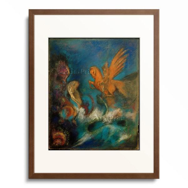 Odilon Redon, 1840-1916."Roger et Angelique (Persee et Andromede)" (Roger and Angelika / Perseus and Andromeda), around ...