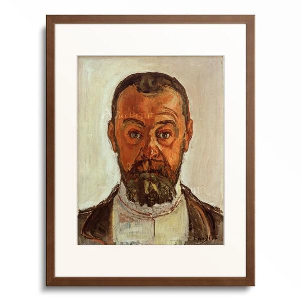 Ferdinand Hodler, Swiss painter,Berne 14.3.1853 - Geneva 20.5.1918."Self-portrait with wide eyes II" (Selbstbildnis mit ...