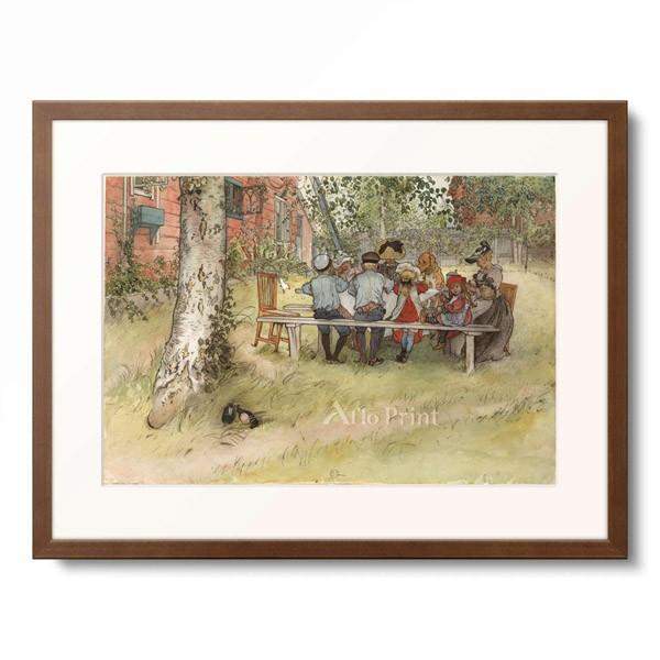 Carl Larsson.1853-1919."Breakfast under the big birch".Watercolor, 32 × 43 cm.From the 26-part series "A Home".Inv NMB 2...
