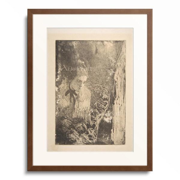 Cassatt, Mary 1844-1926.Waiting, Print, ca. 1874-1884.Aquatint and soft-ground; second state of four, 21.7 × 14.6 cm.Inv...