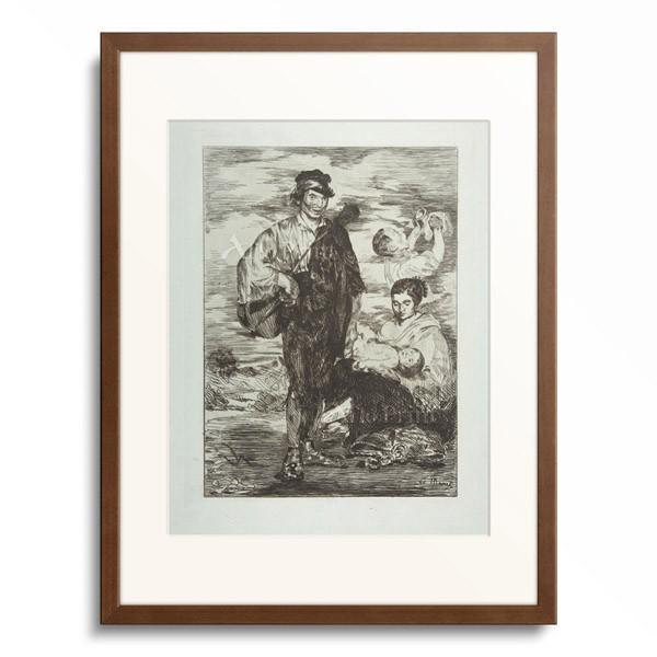 Manet, Edouard 1832-1883.The Gypsies (Les Gitanos), Print, 1862.Etching, final state (II) on blue laid paper, 30.5 × 23....
