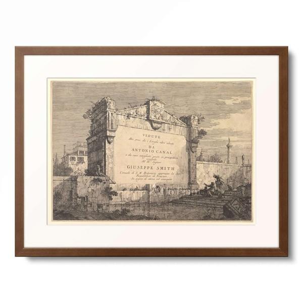 Canaletto (Giovanni Antonio Canal) 1697-1768.Title plate of ‘Vedute altre prese da i luoghi altre ideate', with title an...