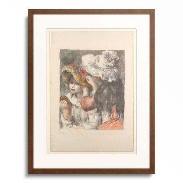Renoir, Auguste 1841-1919.The Hat Pinned with Flowers (Le Chapeau Epingle), Print, 1898.Lithograph on off-white laid pap...