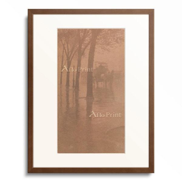 Stieglitz, Alfred 1864-1946.Spring Showers, the Coach, Photograph, ca. 1899-1900.Platinum print, 8.6 × 4.6 cm.Inv. Nr. 2...