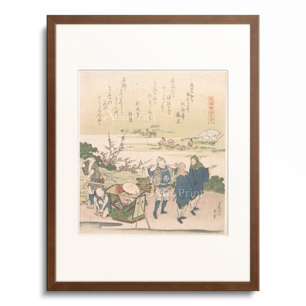 Katsushika Hokusai 1760-1849.Cherry Shell, from the series Genroku Poetry Shell Games, Print, 1821.Edo period (1615-1868...