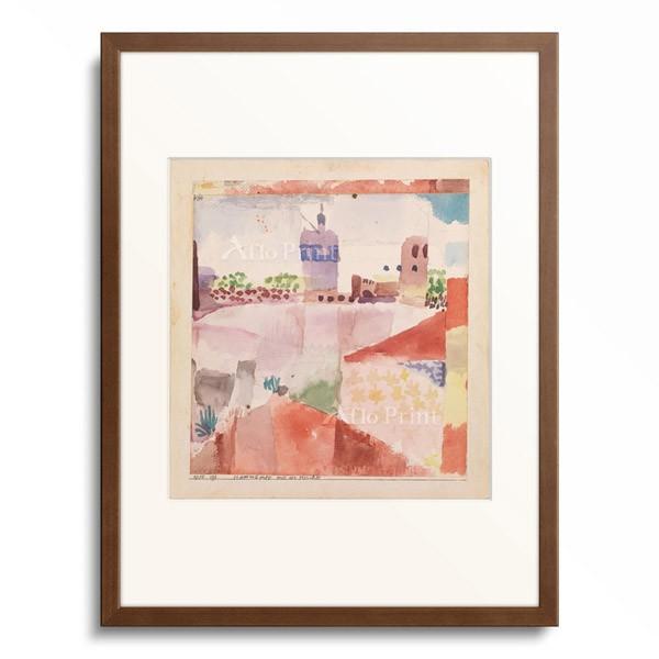 Klee, Paul 1879-1940.Hammamet with Its Mosque, Drawing, 1914.Watercolor and graphite on paper mounted on cardboard, 23.8...