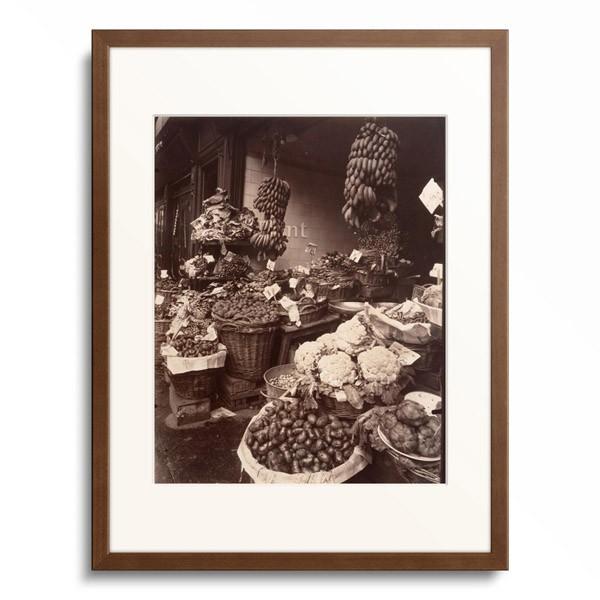 Atget, Eugene 1857-02-02-1927-08-04.Boutique de fruits et legumes, Rue Mouffetard, Photograph, 1925.Gelatin silver print...