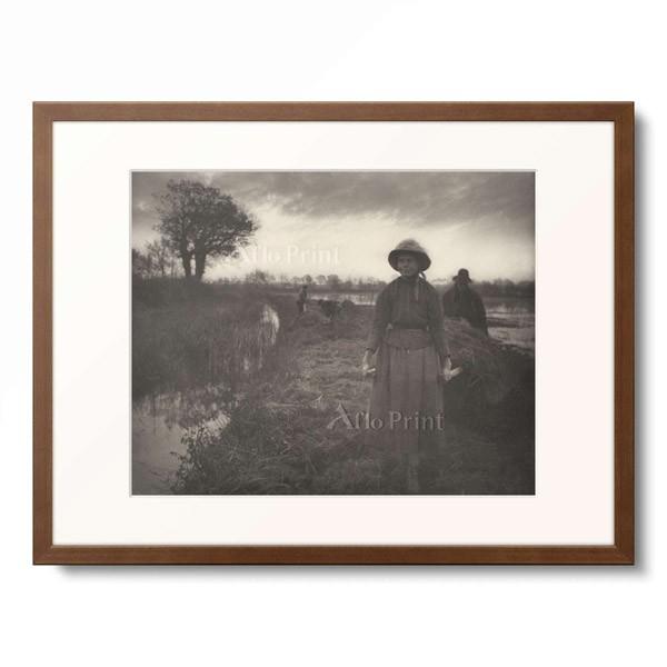 Emerson, Peter Henry 1856-1936.Poling the Marsh Hay, Photograph, 1886.Platinum print from glass negative.Inv. Nr. 2005.1...