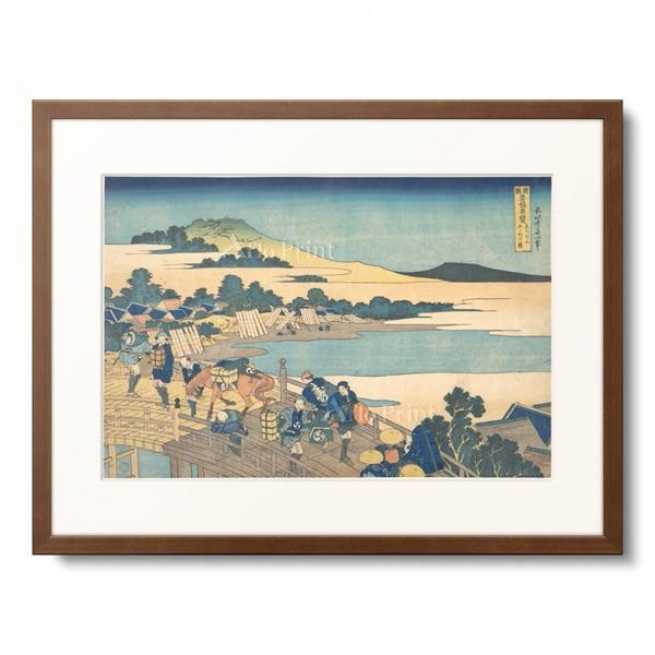 Katsushika Hokusai 1760-1849.Fukui Bridge in Echizen Province (Echizen Fukui no hashi), from the series Remarkable Views...