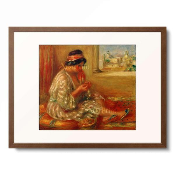 フランスの画家ジャンル: 印象派 Renoir, Auguste 1841-1919."Gabrielle en Algerienne" (Gabrielle as Algerian Woman), 1910.(Gabrielle Rena...