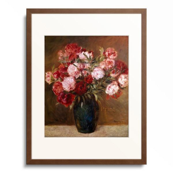 フランスの画家ジャンル: 印象派 Renoir, Auguste 1841-1919."Les Pivoines" (Peonies), undated.Oil on canvas, 64 x 54cm.Private collection.
