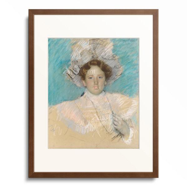 Cassatt, Mary 1844-1926.Adaline Havemeyer in a White Hat, Drawing, 1898.Pastel on wove paper, mounted on canvas, 64.8 × ...