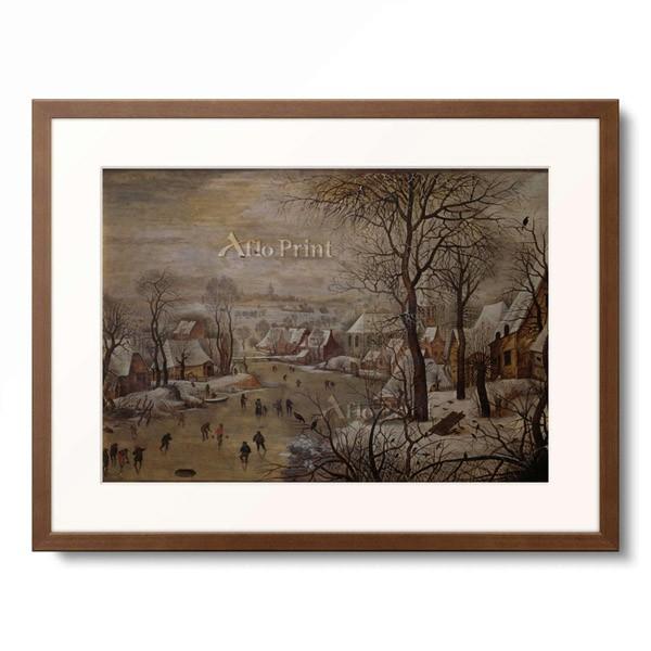 Brueghel, Pieter the Younger;Flemish painter, 1564 - 1638. "Winter Landscape with a Bird Trap", undated. Oil on wood, 39...