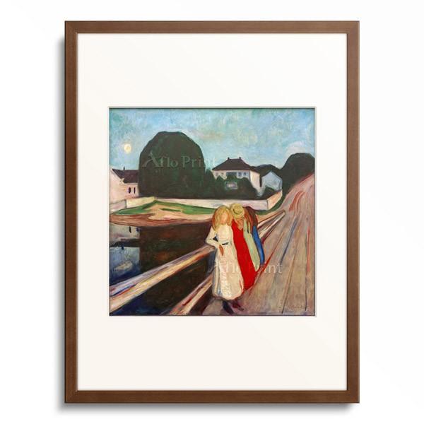 ノルウェーの画家技法: 油彩ジャンル: 象徴主義　表現主義Four Girls on the BridgeMunch, Edvard 1863-1944.“Four Girls on the Bridge”, 1905.Oil on can...